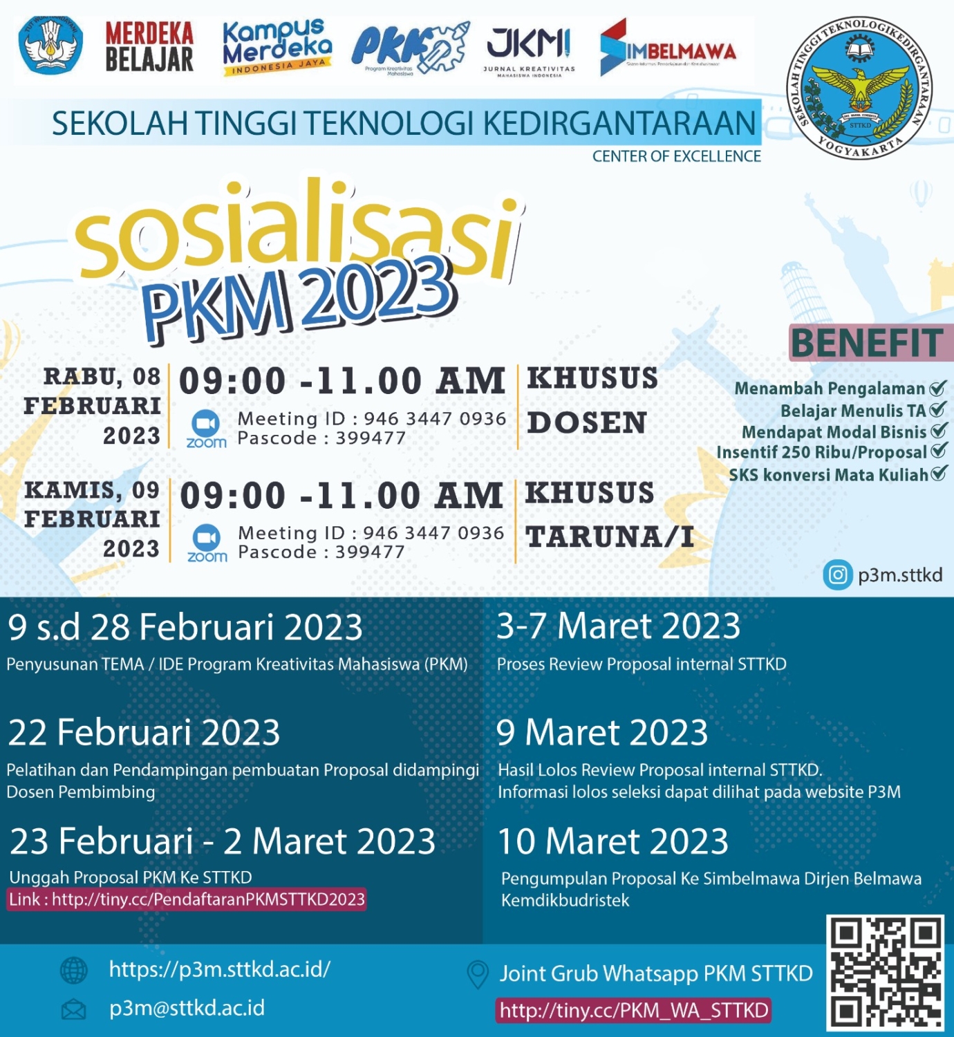 Sosialisasi PKM 2023 Prodi D3 Aeronautika STTKD - AERONAUTIKA STTKD